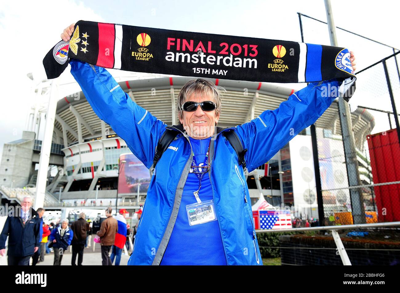 A Chelsea fan ahead of the UEFA Europa League Final Stock Photo - Alamy