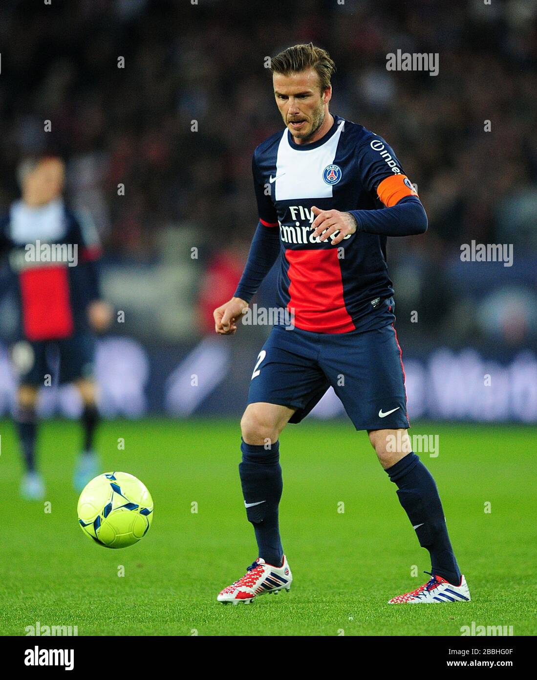 Paris Saint-Germain's David Beckham in action Stock Photo - Alamy