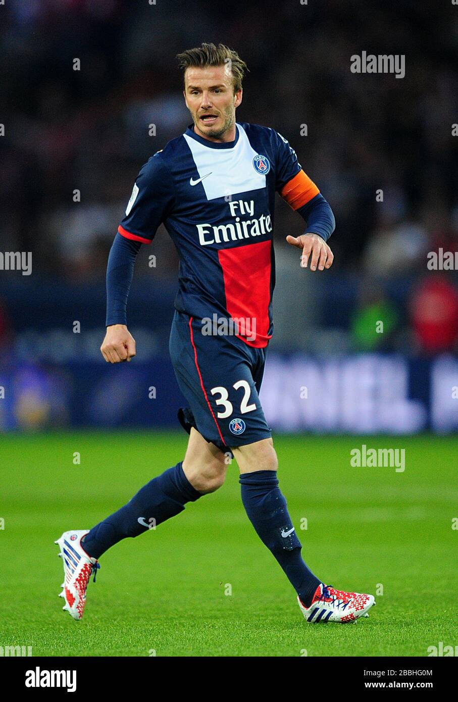 Paris Saint-Germain's David Beckham in action Stock Photo - Alamy