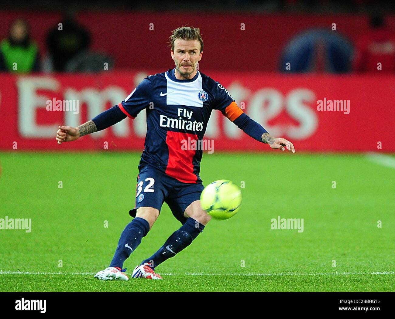 Paris Saint-Germian's David Beckham in action Stock Photo - Alamy
