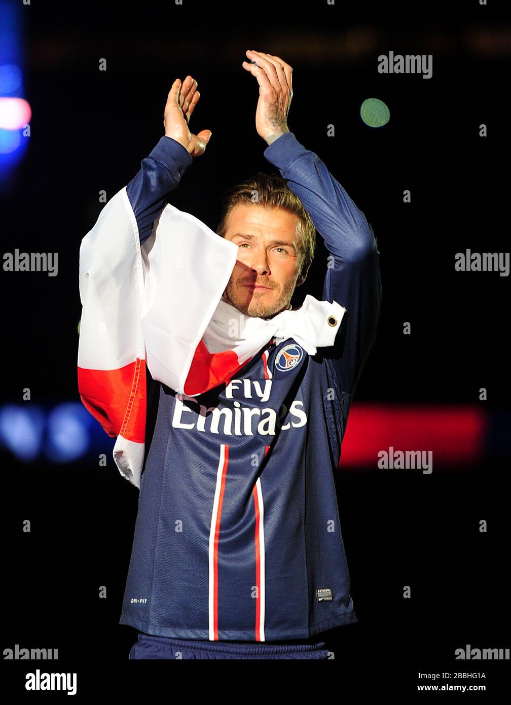 Paris Saint-Germain's David Beckham celebrates Stock Photo - Alamy