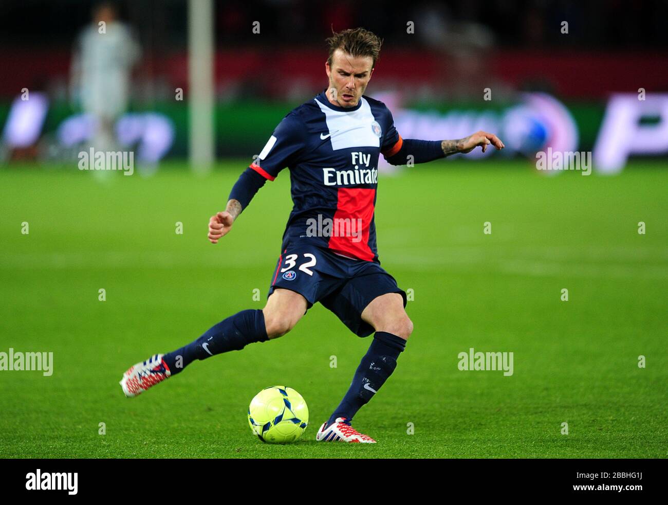 Paris Saint-Germian's David Beckham in action Stock Photo - Alamy
