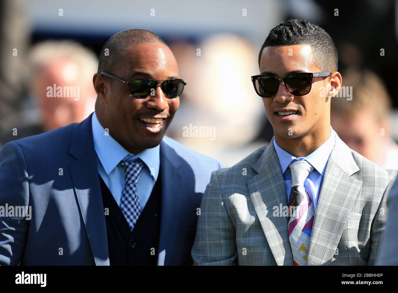 Paul Ince and his son Thomas watch their horse Moviesta in The Ralph ...