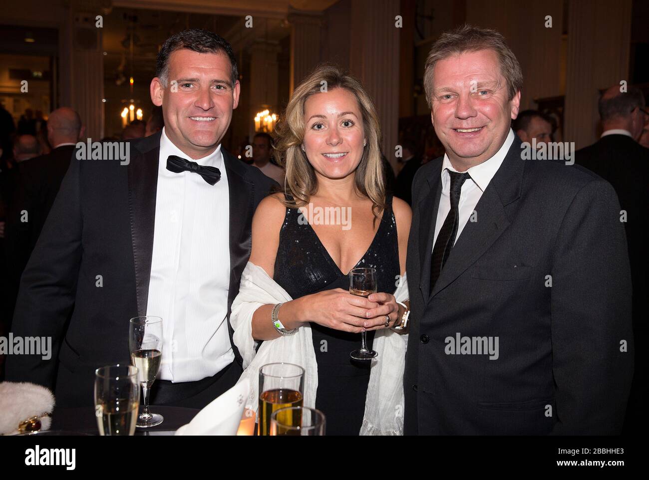 Guests with Gary Shaw (right) pose for a photograph during the PFA ...