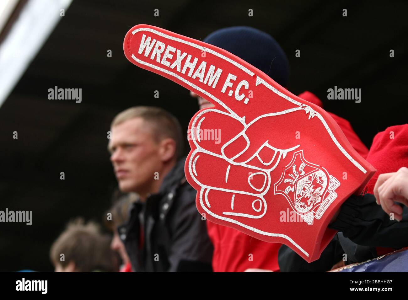 Wrexham fans in stands hi-res stock photography and images - Alamy