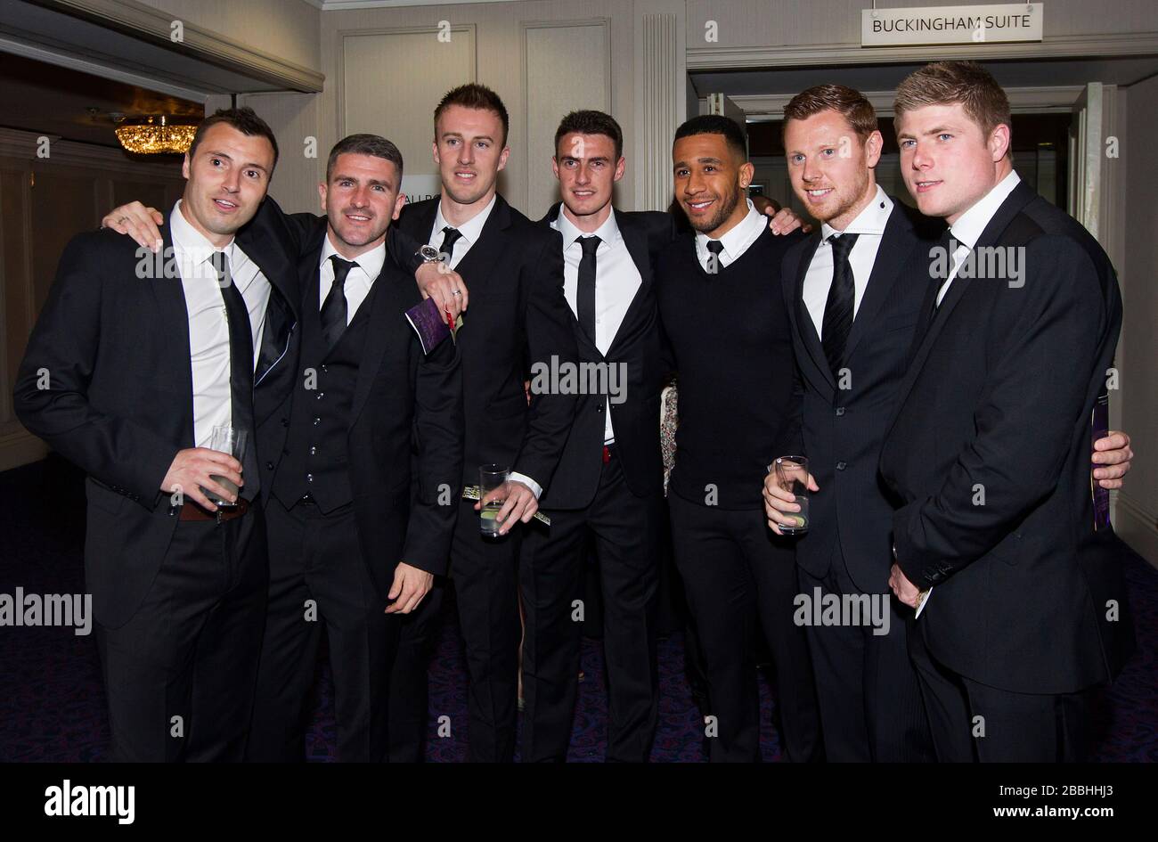 (left-right) Antony Kay, Ryan Lowe, Chris Lines, Darren Potter, Jon ...