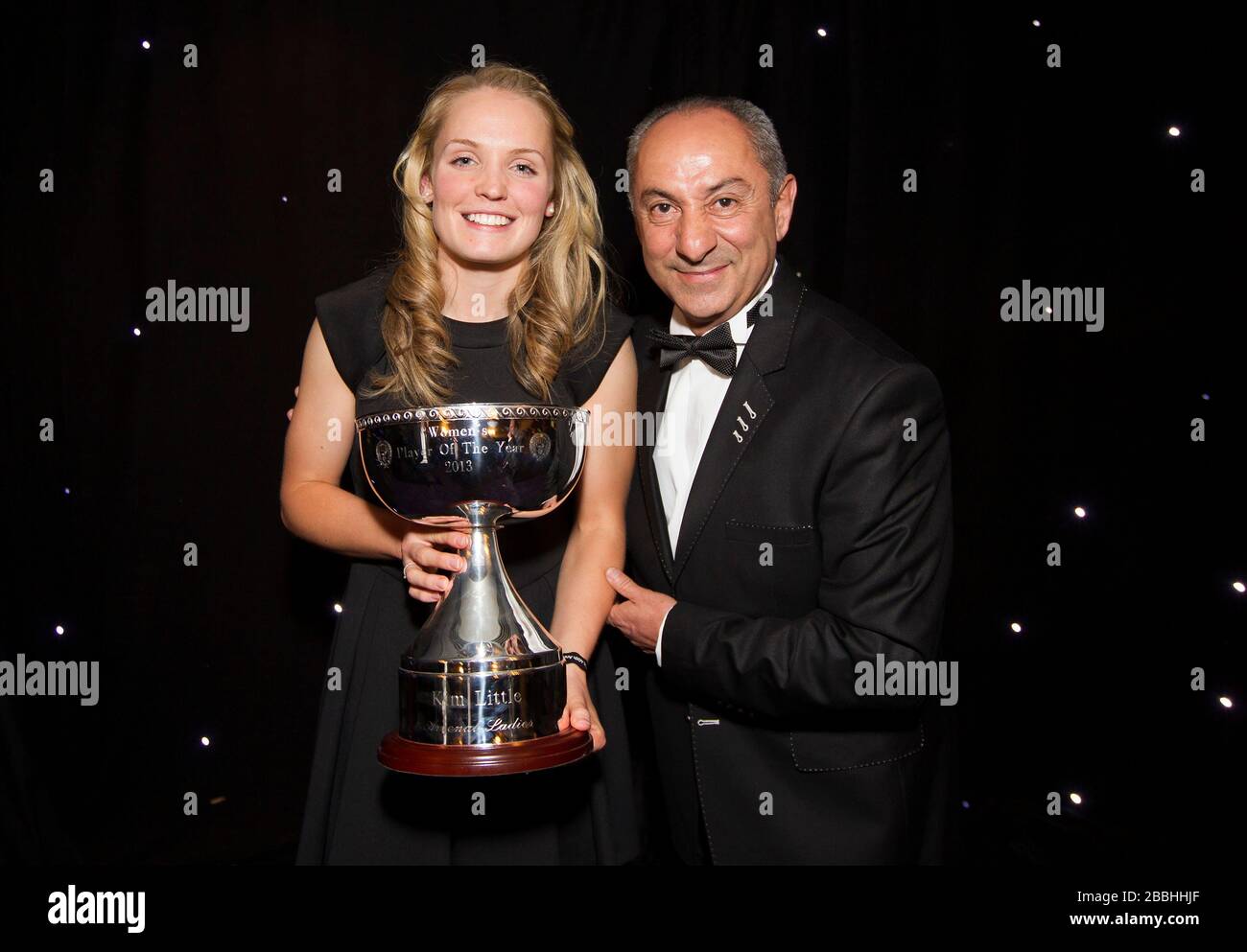 Kim Little (left) and her PFA Women's player of the year award with ...