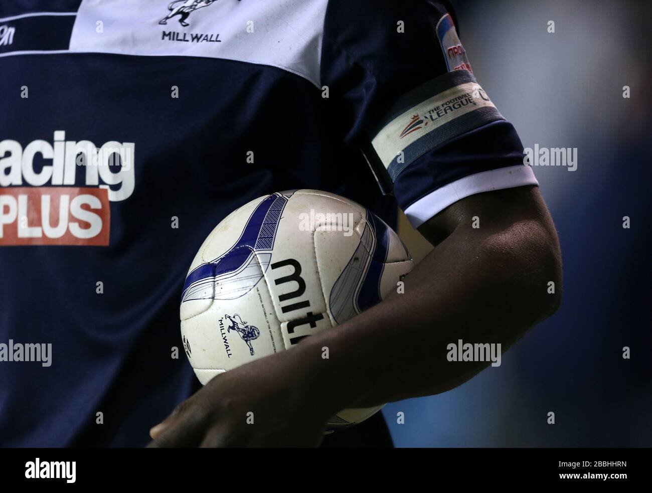 Millwall captain Danny Shittu holds the match football Stock Photo - Alamy