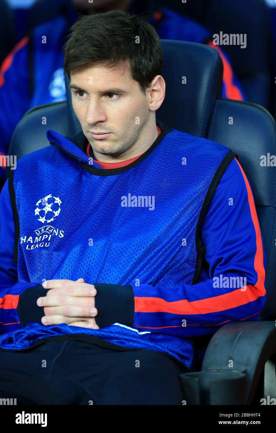 Barcelona's Lionel Messi starts on the bench Stock Photo - Alamy