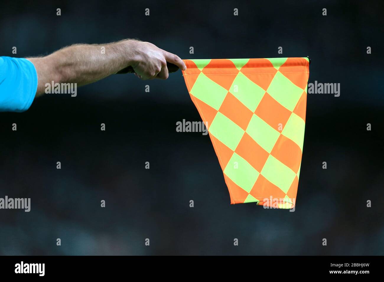 A general view of the assistant referees flag hi-res stock photography ...
