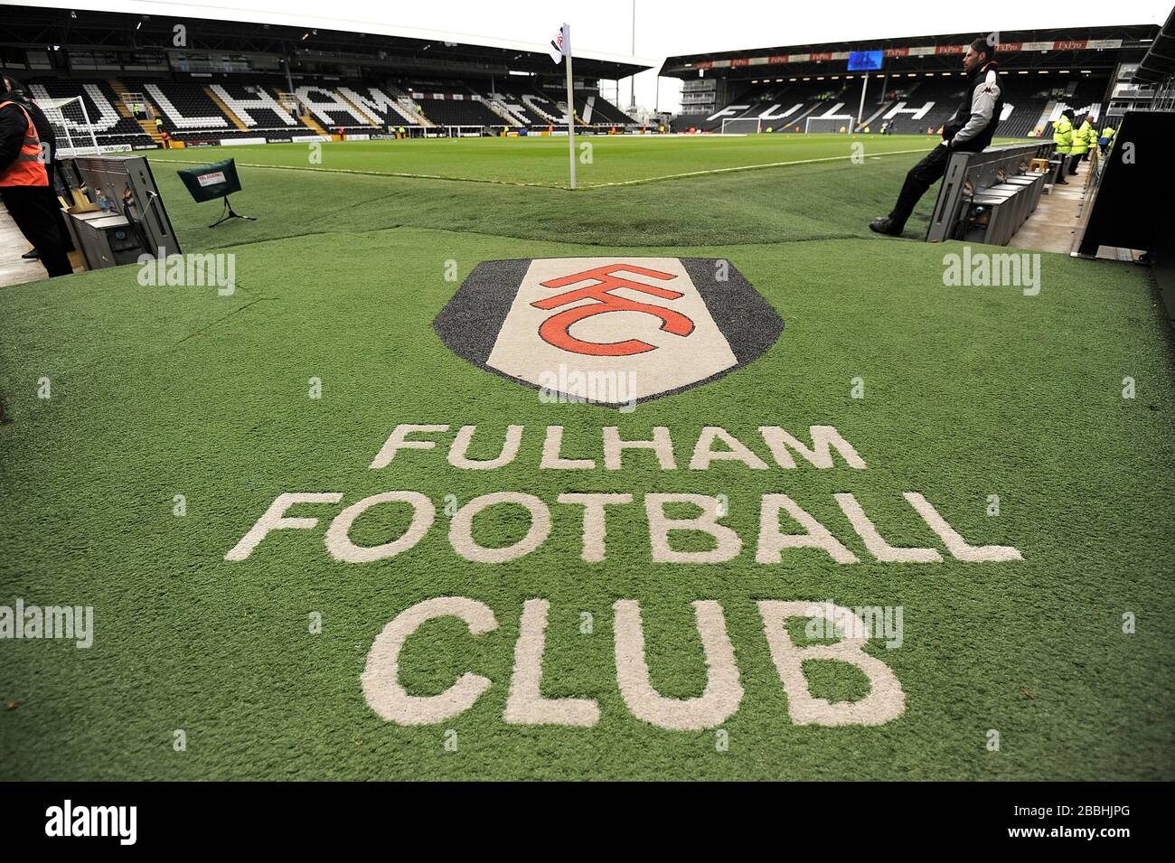 Fulham FC signage inside the ground Stock Photo - Alamy
