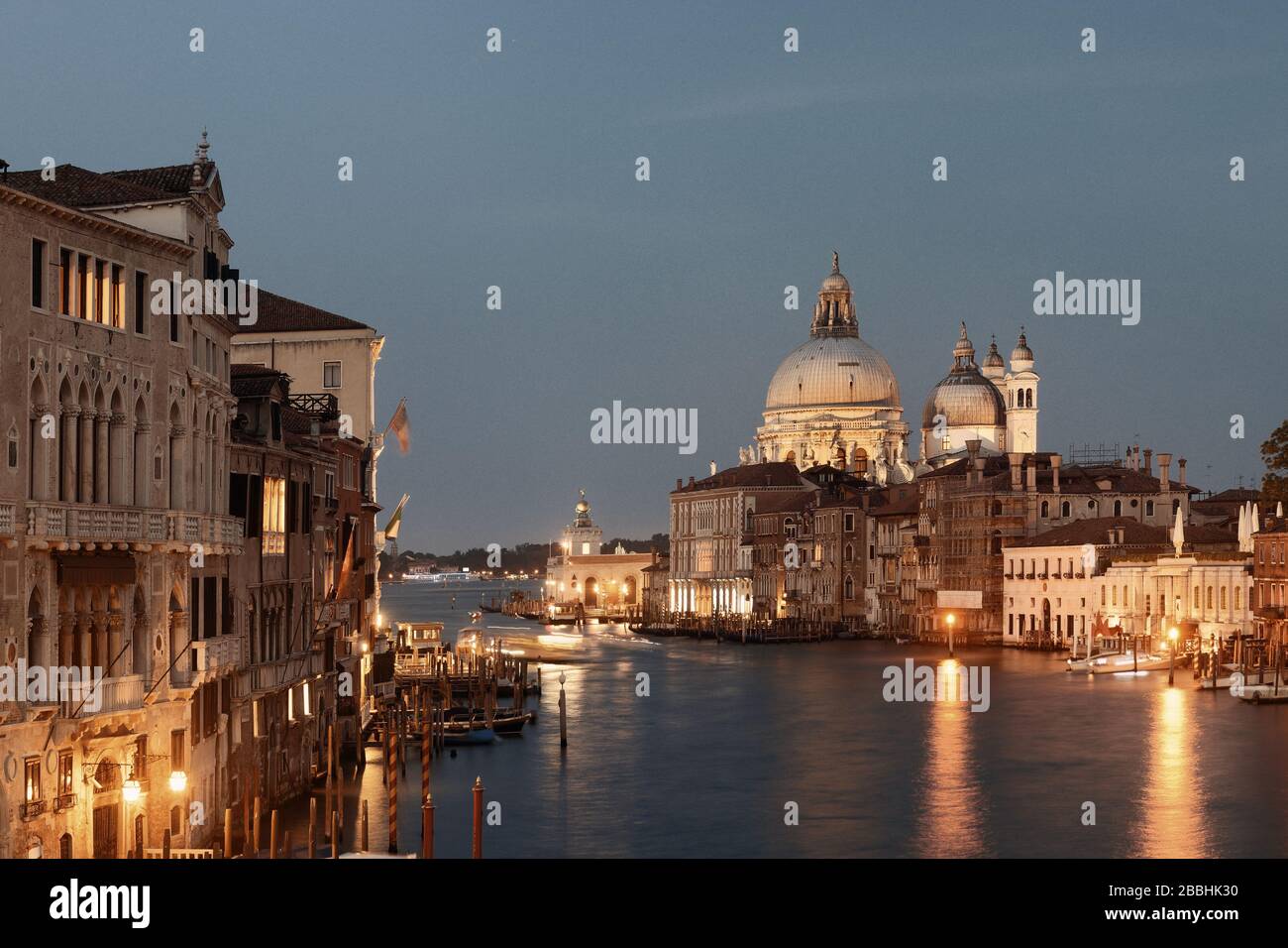 Venice Grand Canal at night, Italy Stock Photo - Alamy