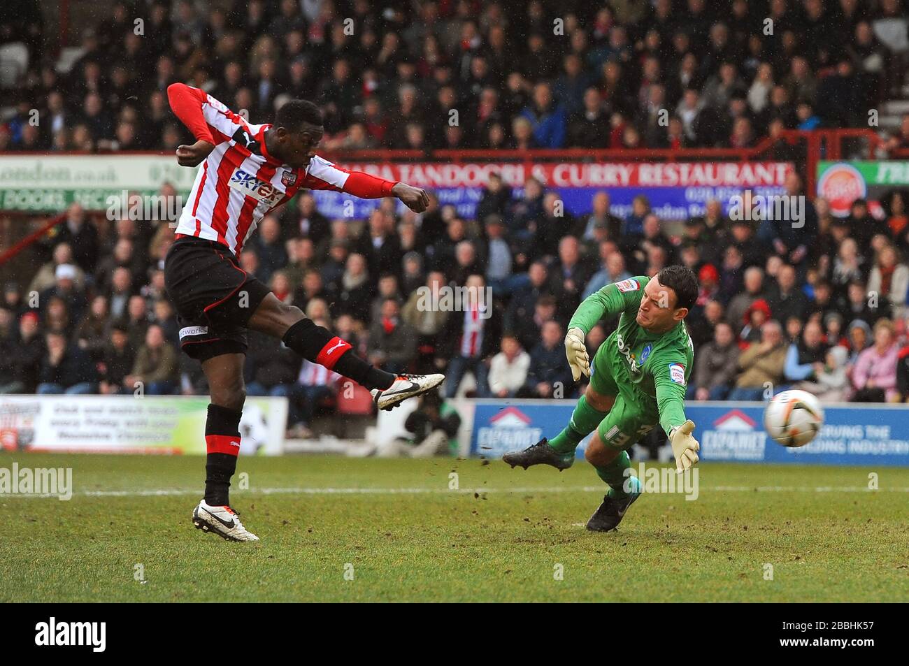 Bradley Wright-Phillips scores his sides first goal of the game past ...