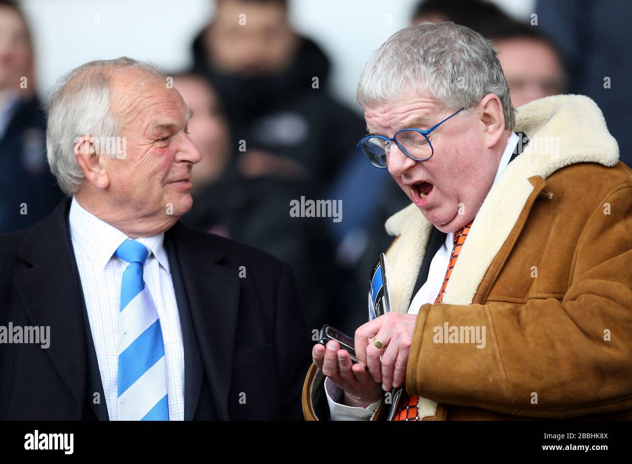 Commentator John Motson looks on from the stands Stock Photo - Alamy