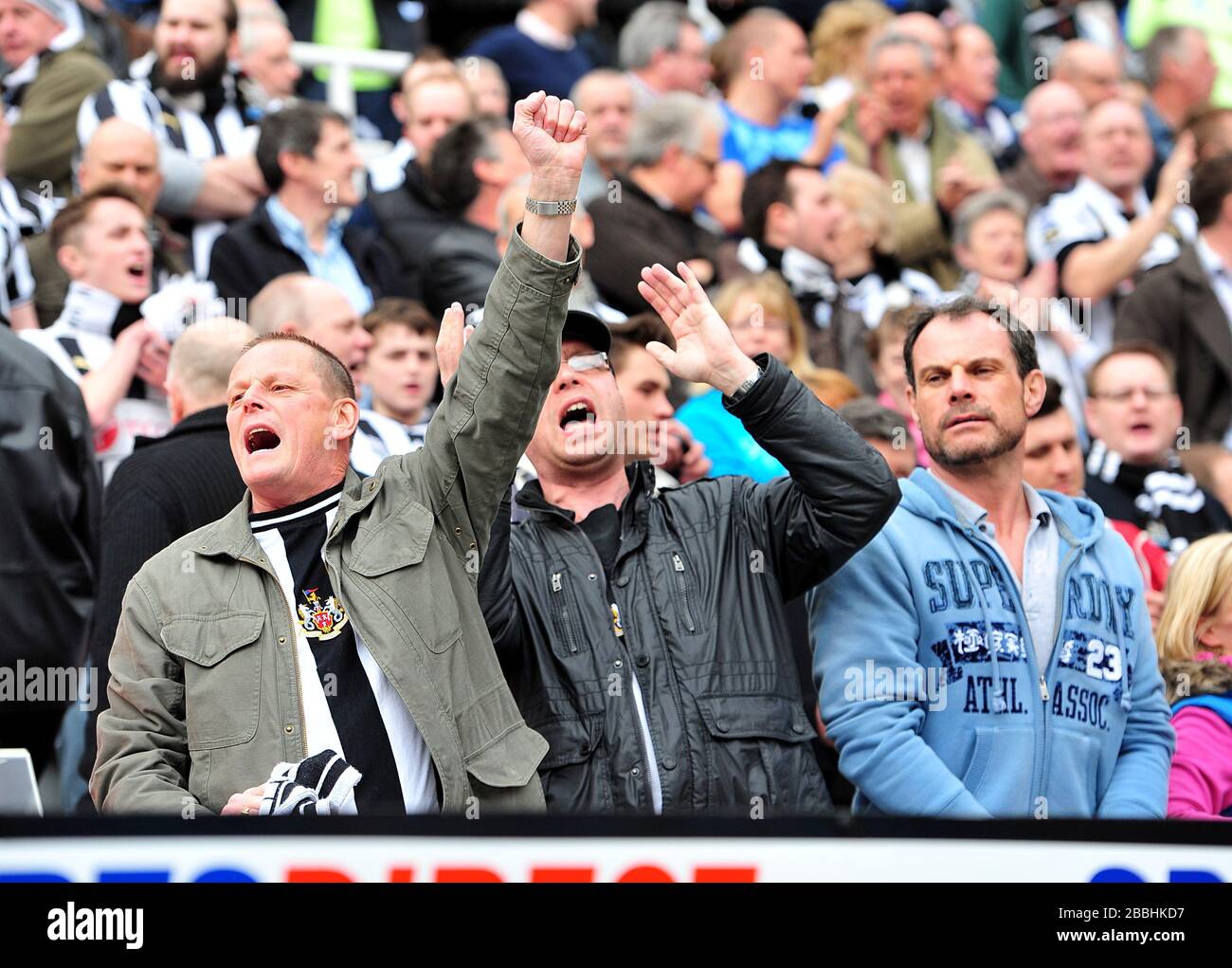 General view of newcastle united fans in the stands hi-res stock ...