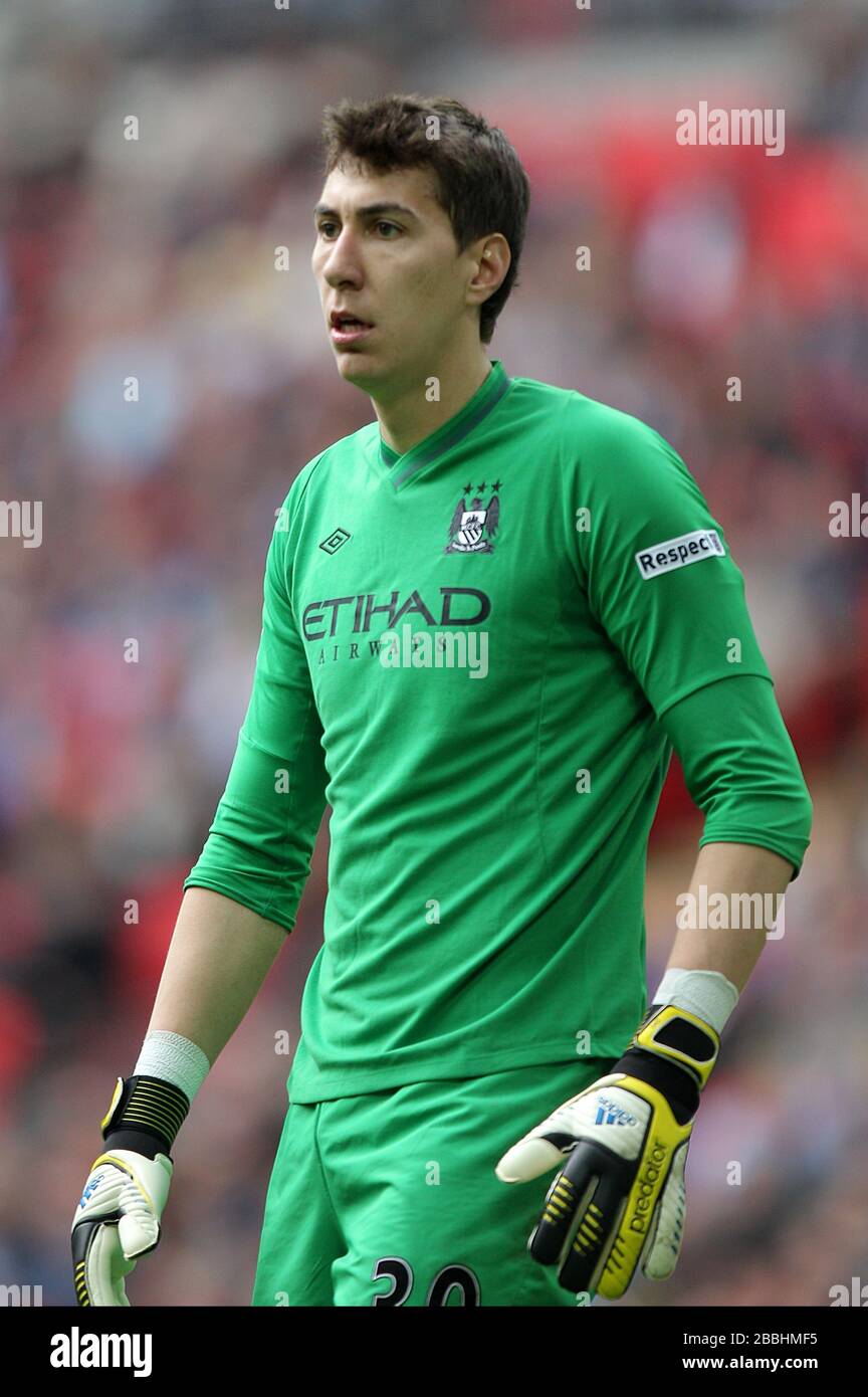 Manchester City goalkeeper Costel Pantilimon Stock Photo - Alamy