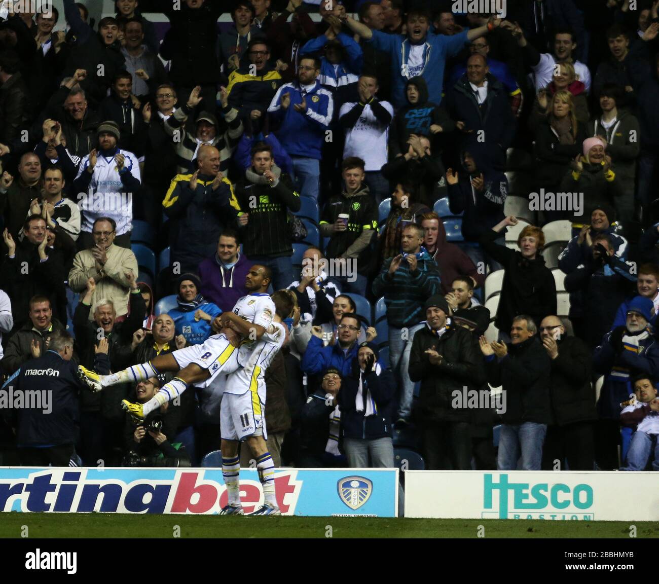 Leeds United's Rodolph Austin celebrates scoring the winning goal Stock ...