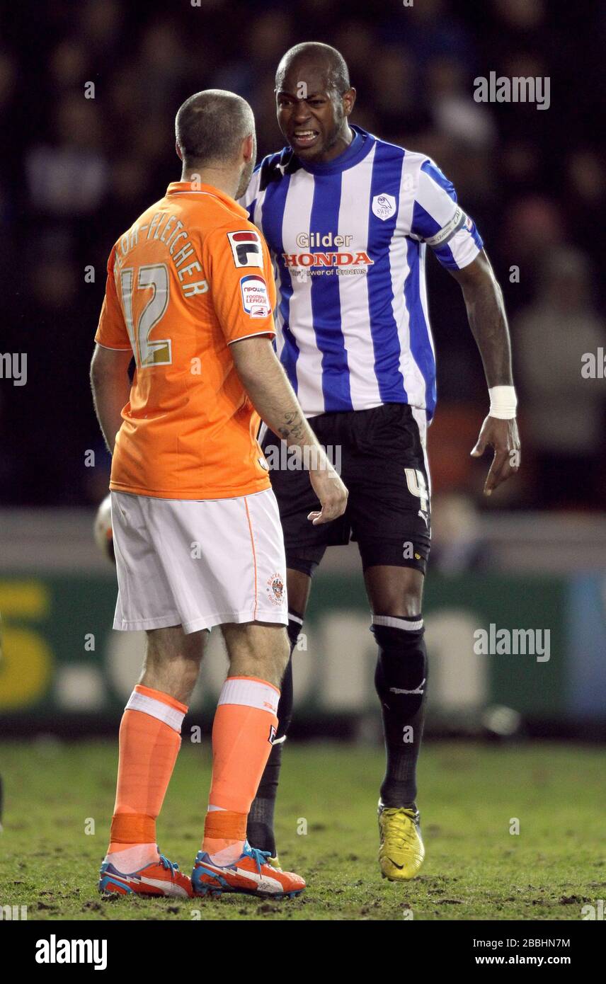 Blackpool's Gary Taylor-Fletcher and Sheffield Wednesday's Anthony ...