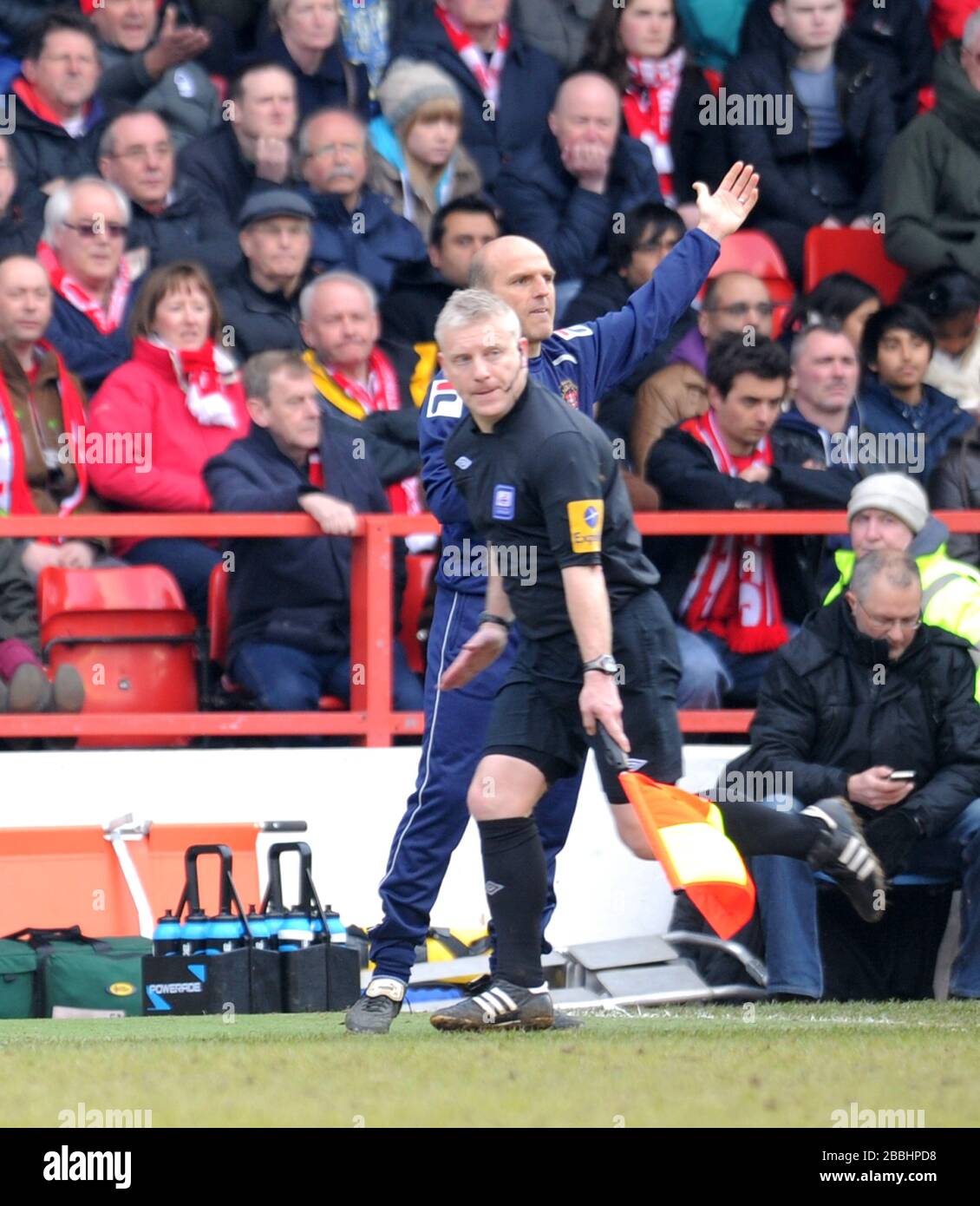 Soccer football referee linesman flag archivenewscans2017 hi-res stock ...