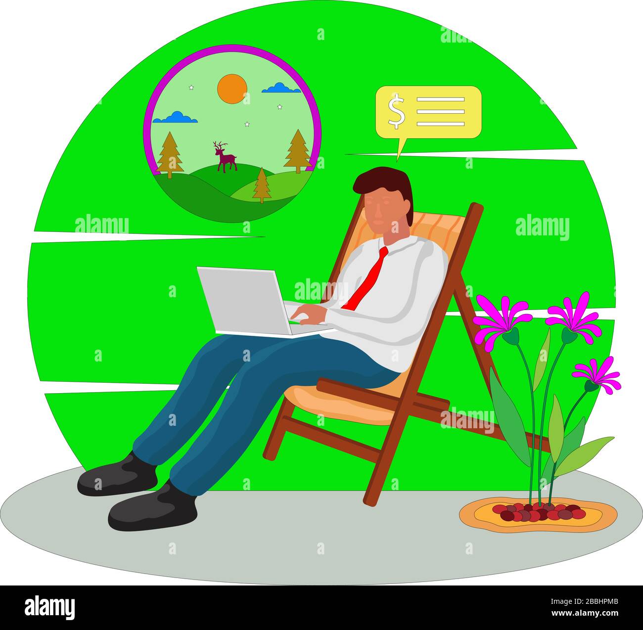 Stay at work Stock Vector Images - Alamy