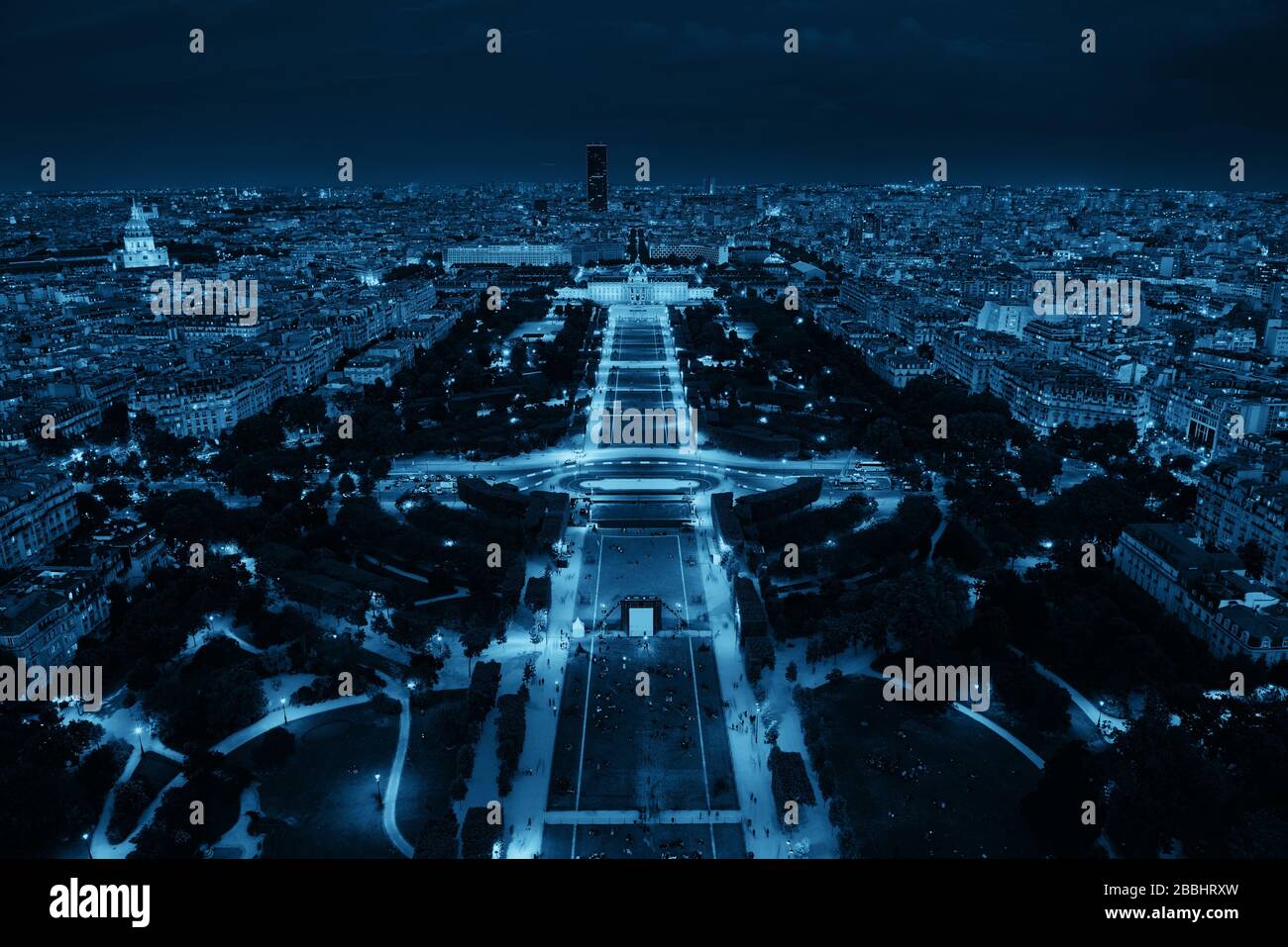 Paris city skyline rooftop view at night, France Stock Photo - Alamy