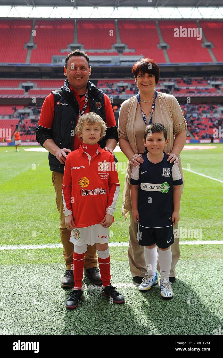 A Crewe Alexandra mascot and Southend United mascot pose for a ...
