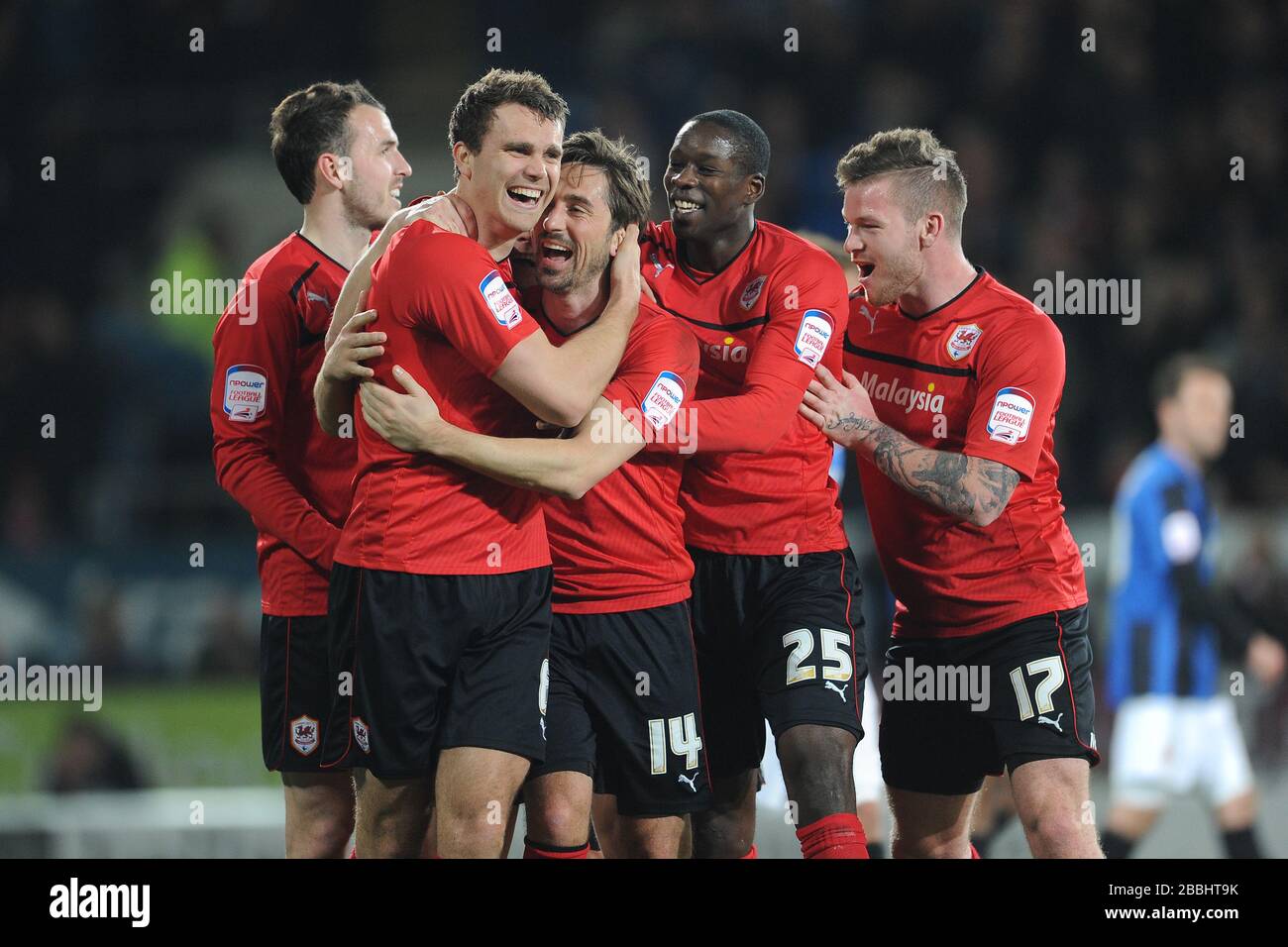 Cardiff City's Ben Turner celebrates scoring the opening goal Stock ...