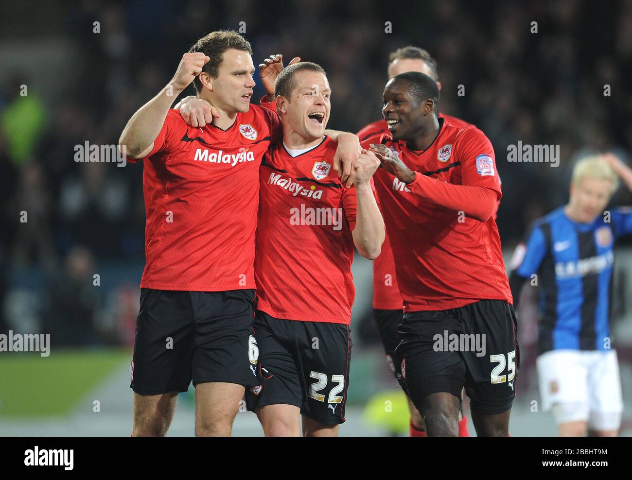 Cardiff City's Ben Turner celebrates scoring the opening goal Stock ...