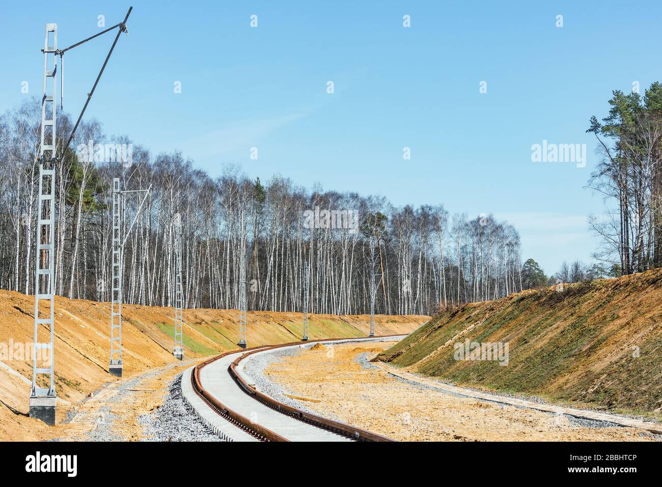 Construction site of the new railway line Stock Photo - Alamy
