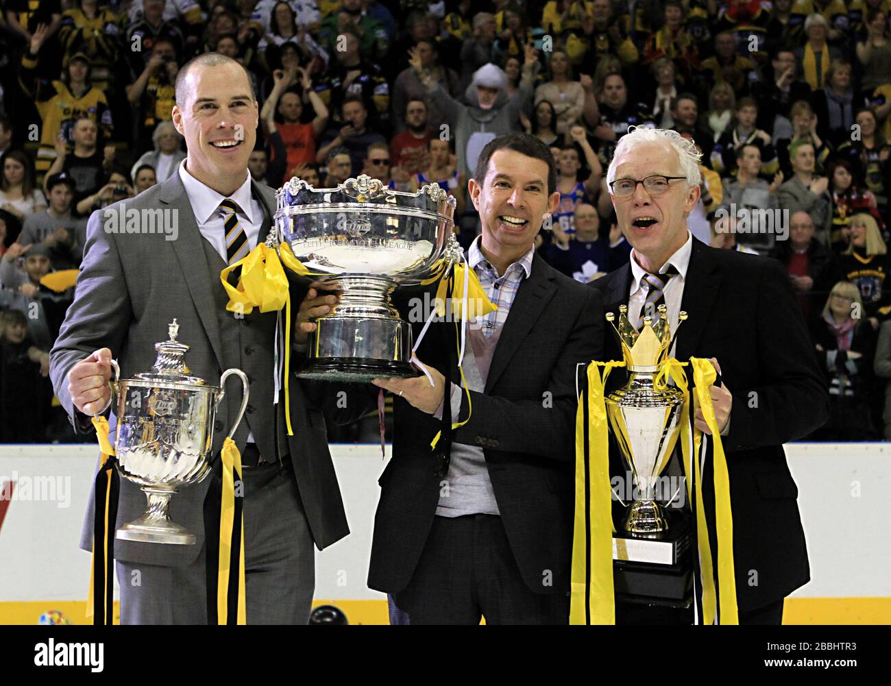 Nottingham panthers left right head coach corey neilson hi-res stock ...