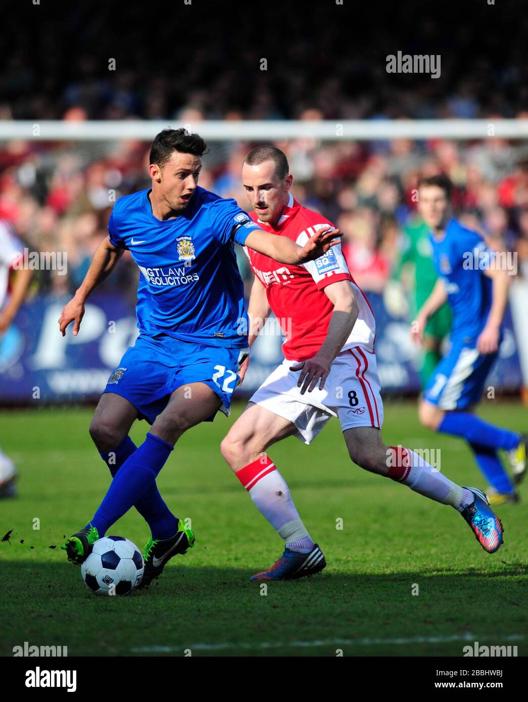 Kidderminster Harriers' James Vincent and Stockport County's Matty ...
