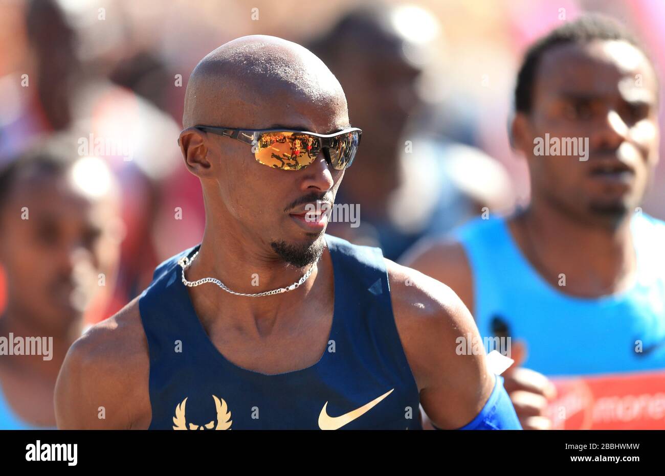 Mo Farah competes in the London Marathon Stock Photo - Alamy