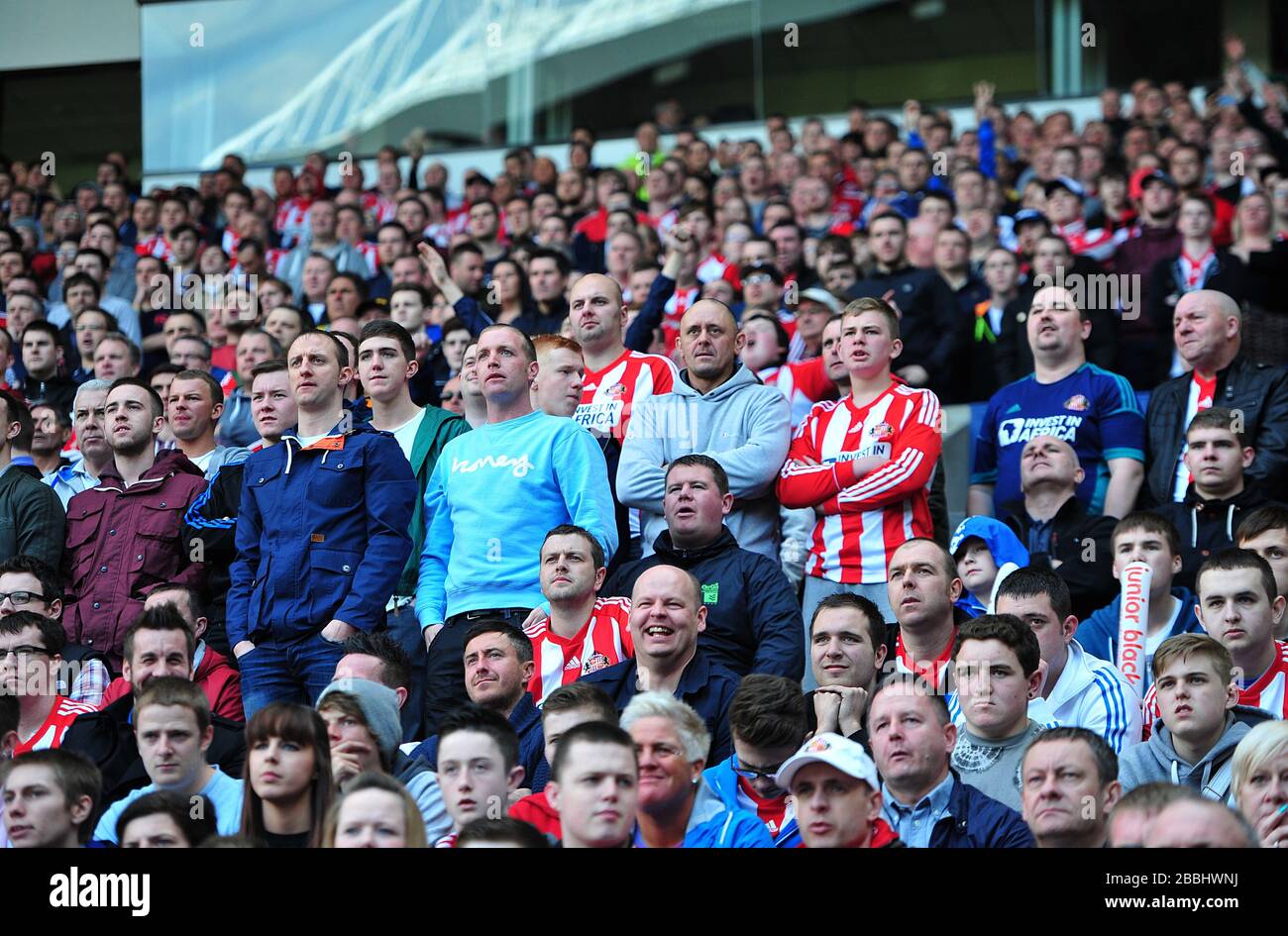 Sunderland fans in the stands Stock Photo - Alamy