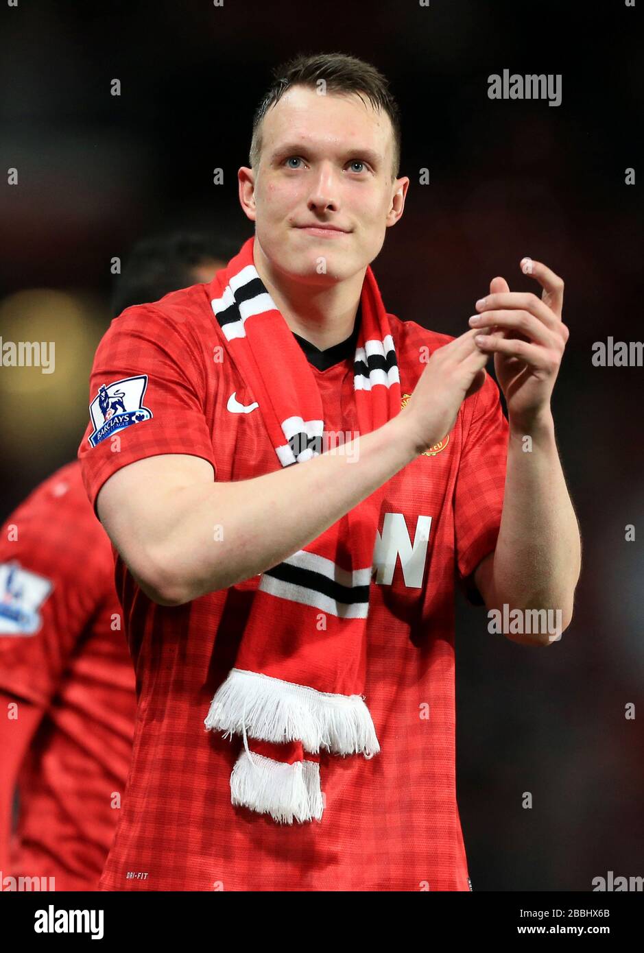Manchester United's Phil Jones celebrates winning the title on the ...
