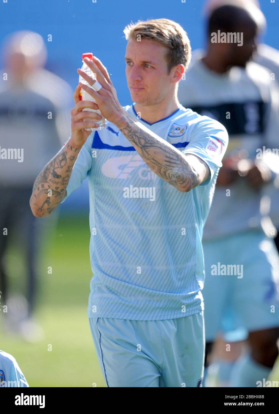 Coventry City's Carl Baker during the lap of honour after the game ...