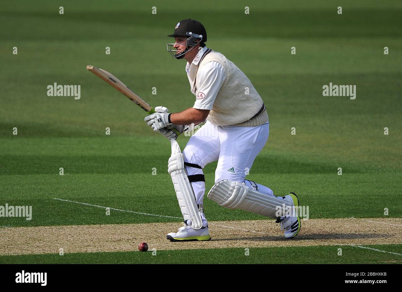 Surrey's Graeme Smith in batting action against Sussex Stock Photo - Alamy
