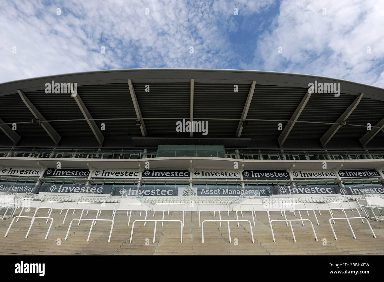 General view of the grandstand at epsom downs racecourse hi-res stock ...