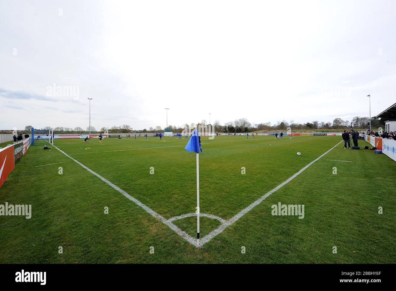 A general view of the pitch from the corner flag Stock Photo - Alamy