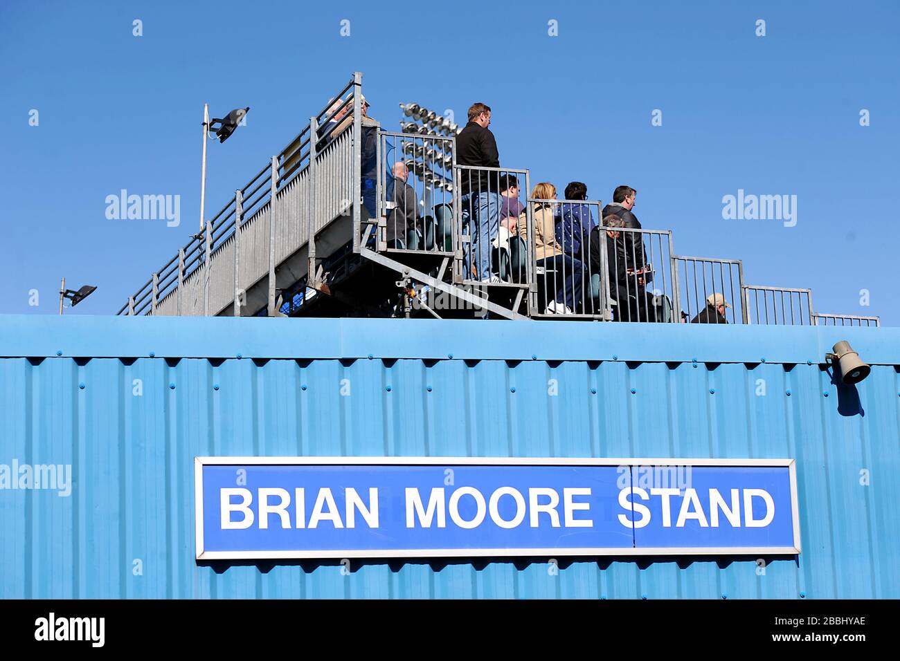 The Brian Moore stand at MEMS Priestfield Stadium in Gillingham Stock ...