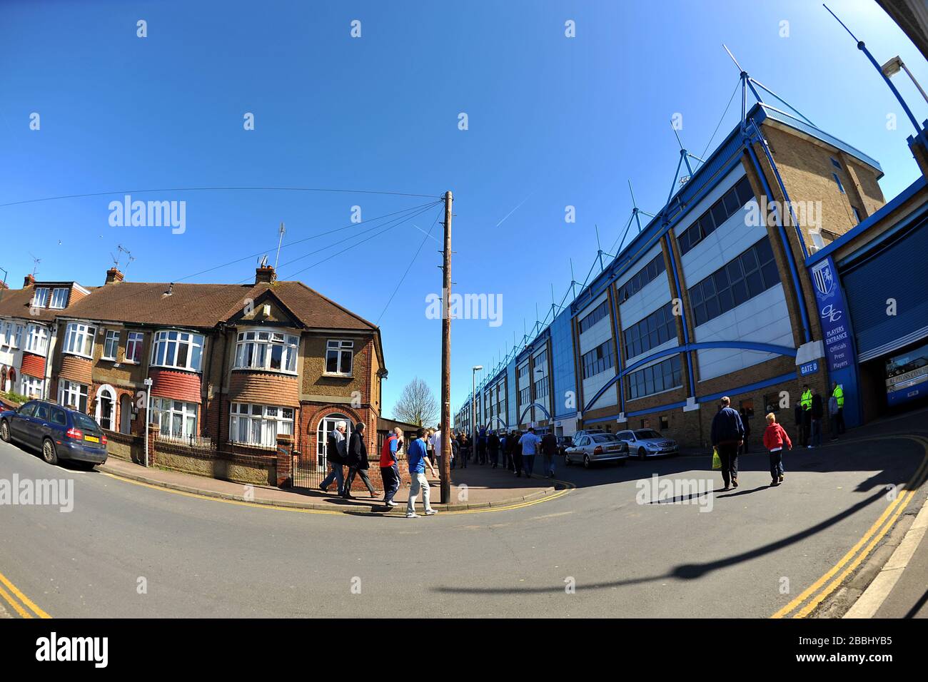 General view of the MEMS Priestfield Stadium in Gillingham Stock Photo ...