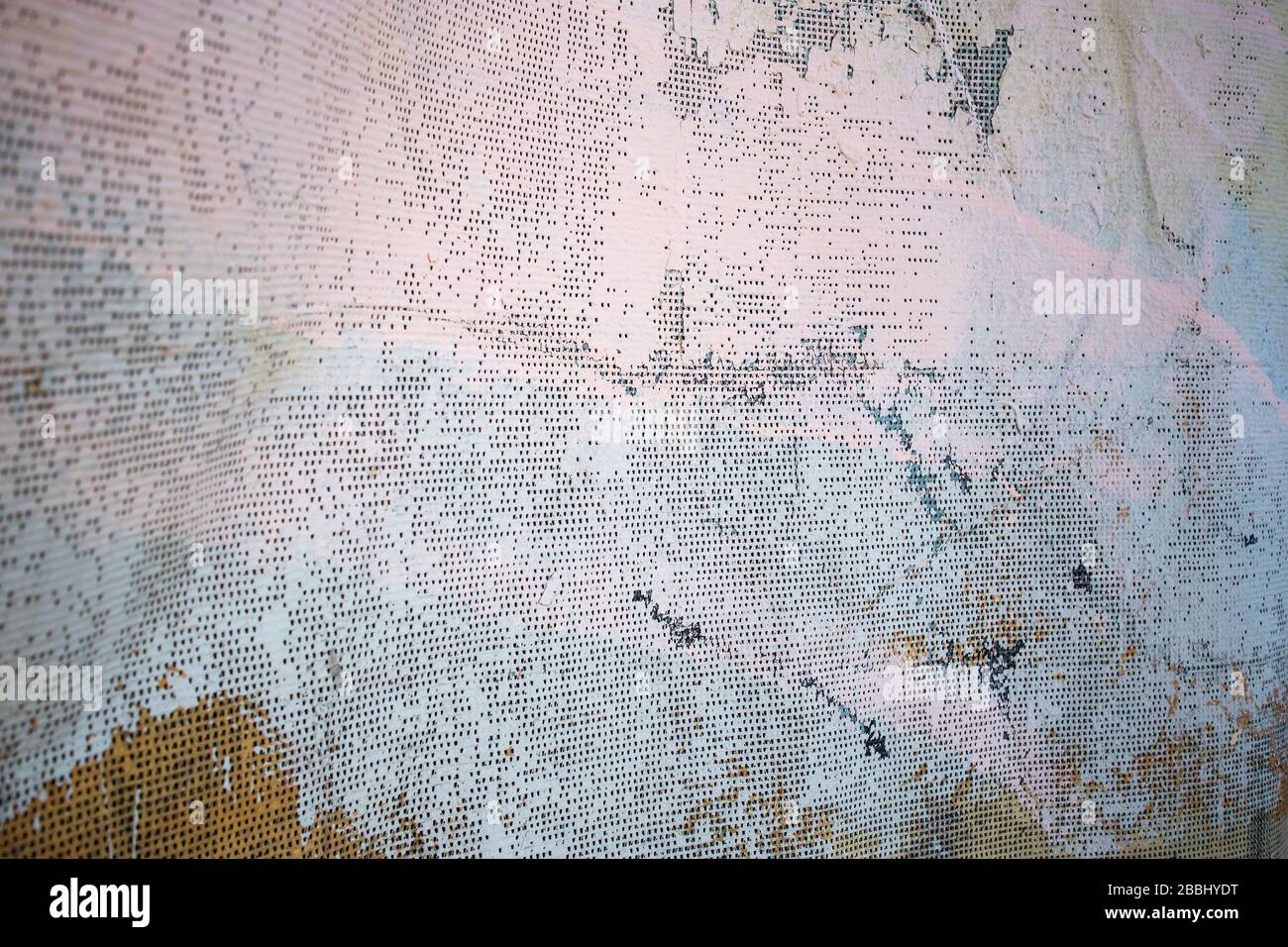 The texture of the colored mesh that encloses the buildings Stock Photo ...