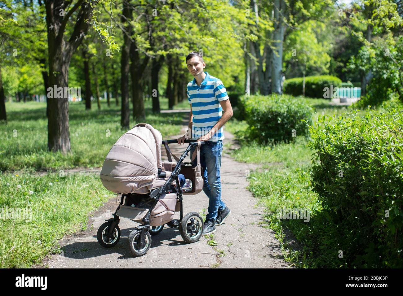 Dad Pushing Pram High Resolution Stock Photography and Images - Alamy