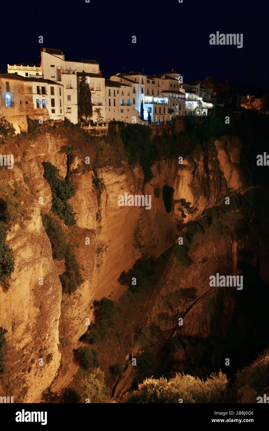 Ronda town view with old buildings in Spain Stock Photo - Alamy