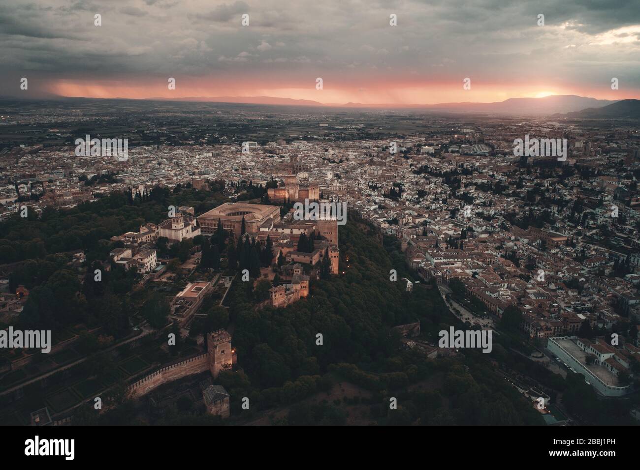 Sunrise above alhambra palace hi-res stock photography and images - Alamy