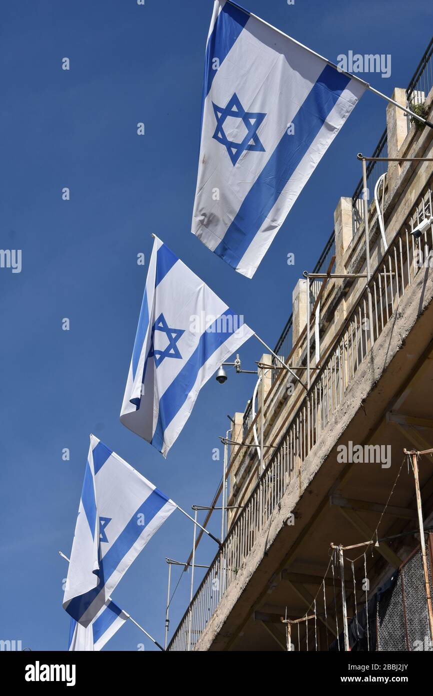 Several Israel flags Stock Photo - Alamy