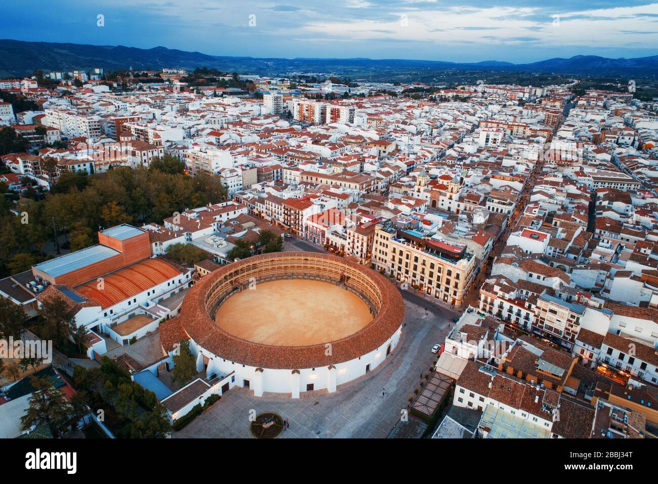 Plaza de Toros de Ronda aerial view in Spain Stock Photo - Alamy