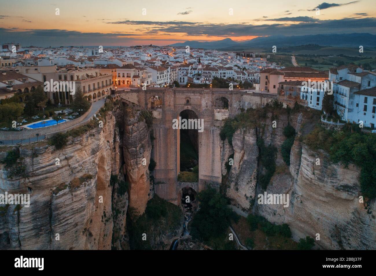 Aerial ronda bridge hi-res stock photography and images - Alamy
