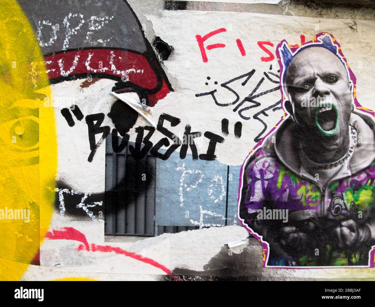 Graffiti around the world, wall tagged with multiple independent ...