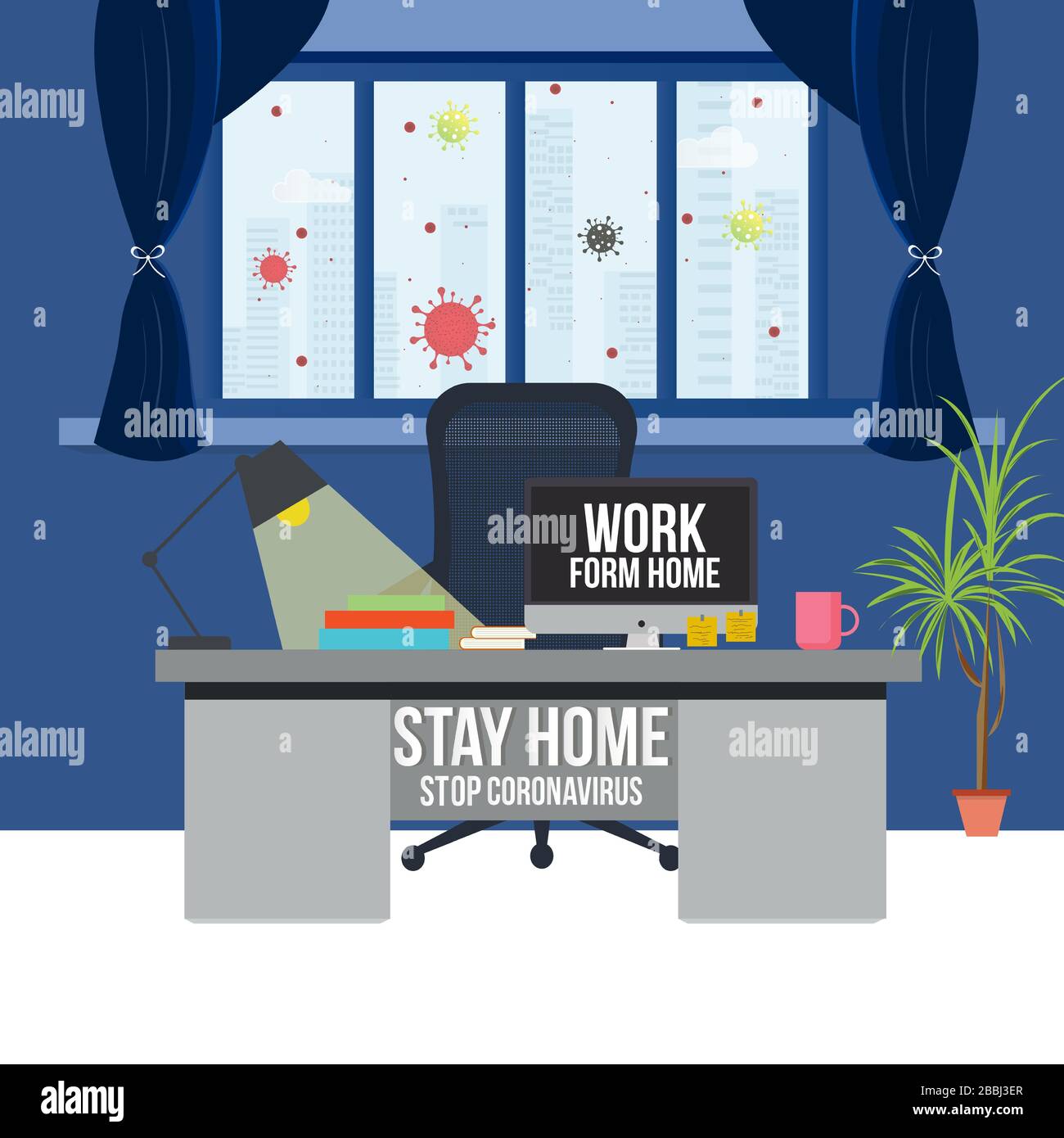 Self employment covid Stock Vector Images - Alamy