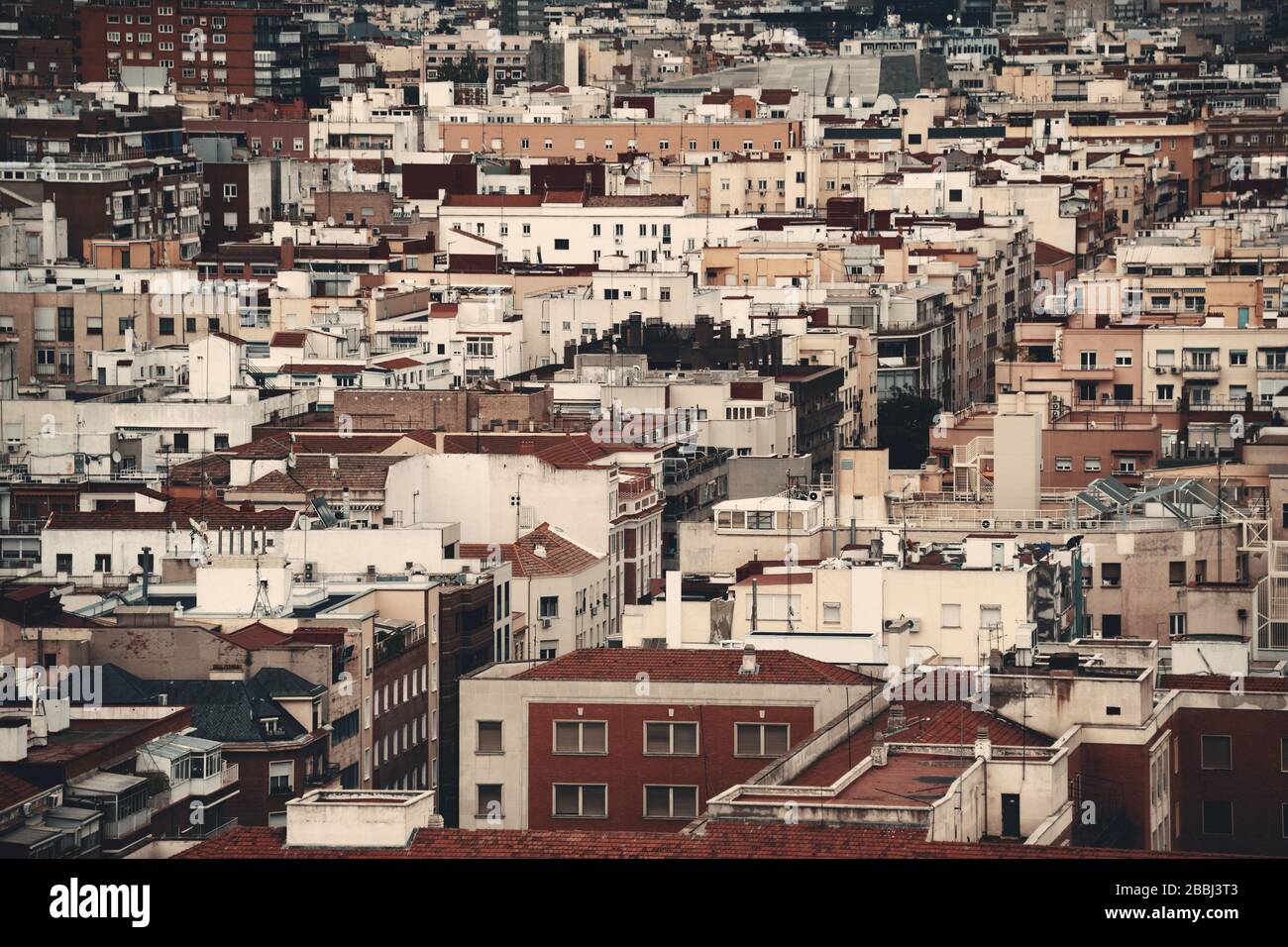 Madrid building rooftop view in Spain Stock Photo - Alamy